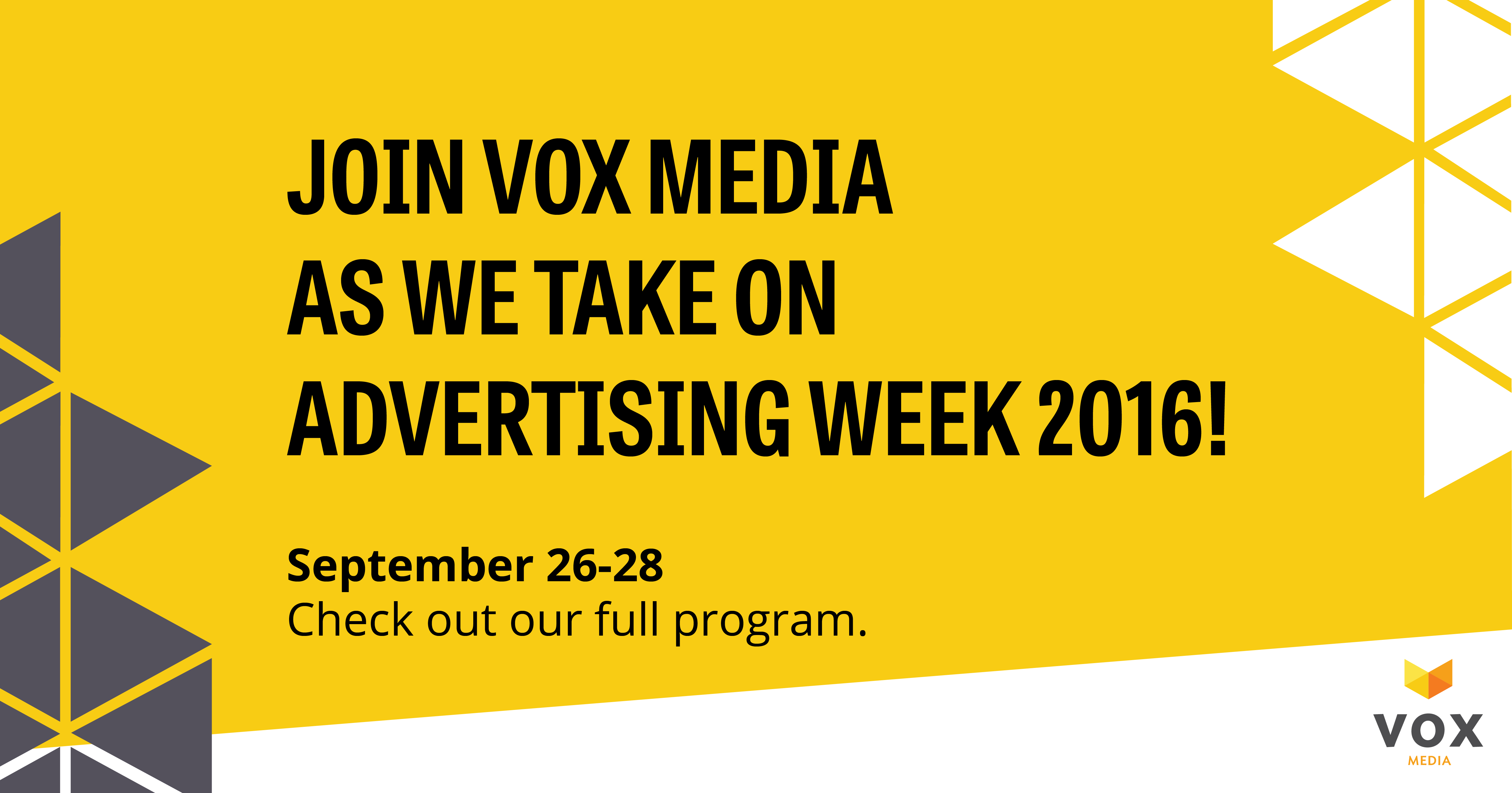 Join the Vox Media team as we take on Advertising Week – Vox Media